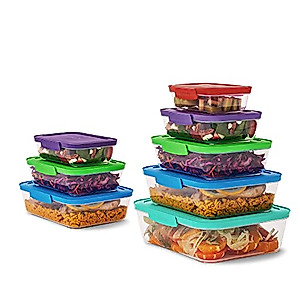 Sistema Nest It Food Storage Containers with Lids, Multicolor, (Pack of 8)