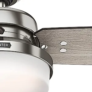 Hunter Fan Company, 59157, 52 inch Sentinel Brushed Nickel Ceiling Fan with LED Light Kit and Handheld Remote