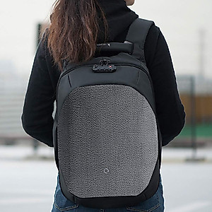 KORIN Laptop Bag For Men Women - Laptop Backpack 15.6" Travel Backpack With USB Charging Port, Original Design Flippack Anti-Theft Shool Backpack For Traveling, Hiking, Commuting, Black