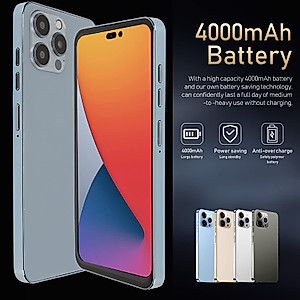 Pomya I14proMax Smartphone, Unlocked Cell Phone for Android10, 4G Network Dual SIM, 6.7 Inch 2G 16G Storage, 4000mAh Battery, 13MP 5MP Camera, GPS WiFi Bluetooth5.0 (Blue), BUQEzvufodyq34-13