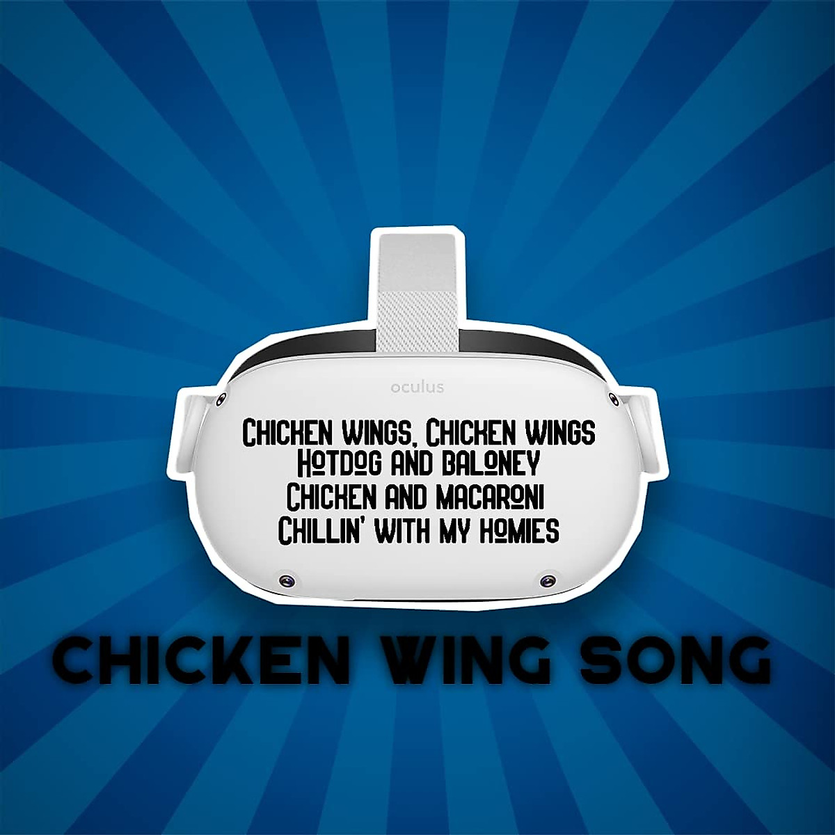 Chicken Wing Song Oculus Stickers - Oculus Quest 2 - Stickers - Black - VR Gaming