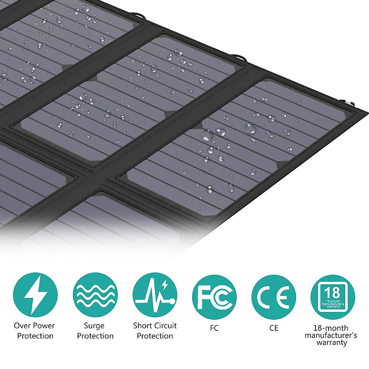 GIARIDE Foldable Solar Panel USB/DC Solar Panel Charger 18V Portable Solar Panel 80W for Laptop Solar Battery Charger for Camping Portable Solar Panels for Rv Portable Solar Charger for Car Battery