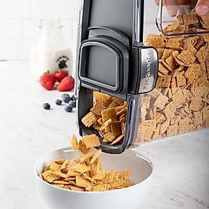 Progressive International ProKeeper+ 4-Piece Clear Plastic Modular Airtight Pantry Cereal Food/Snack Kitchen Storage Organization Container Canister Set