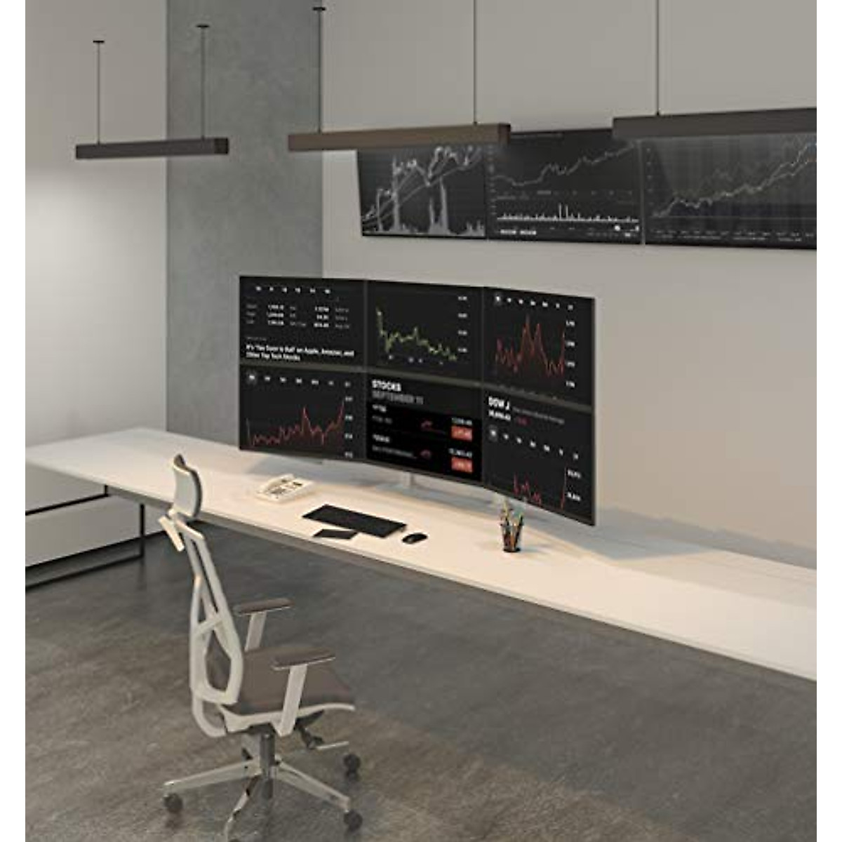 TechOrbits Hex Monitor Stand - Six Screens Heavy Duty Aluminum Monitor ...