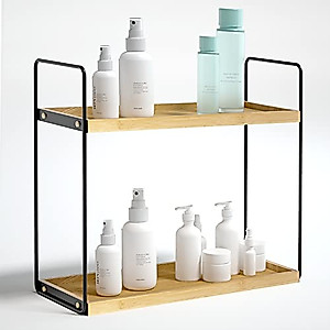 NEZUIBAN Bathroom Counter Organizer,2-Tier Counter Skincare Shelf,Multi-Functional Tray for Bathroom Countertop,Vanity and Kitchen(15.75''L x 6.7''W x 12.8''H)