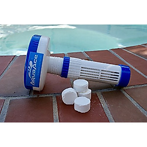 AquaAce Floating Spa Hot Tub Dispenser for 1 Inch Bromine or Chlorine Tablets, Premium Adjustable Chemical Floater, 13 Settings for Maximum Flow Control