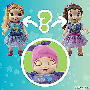 Baby Alive Baby Grows Up (Dreamy) - Shining Skylar or Star Dreamer, Growing and Talking Baby Doll, Toy with 1 Surprise Doll and 8 Accessories, Blue