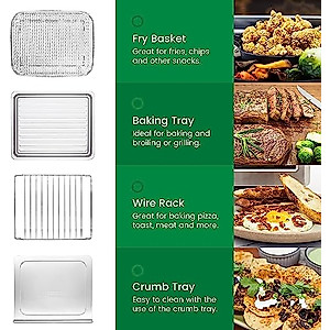 VAL CUCINE 26.3 QT/25 L Extra-Large Smart Air Fryer Toaster Oven, 10-in-1 Convection Countertop Oven Combination (Brushed Stainless Steel Finish)