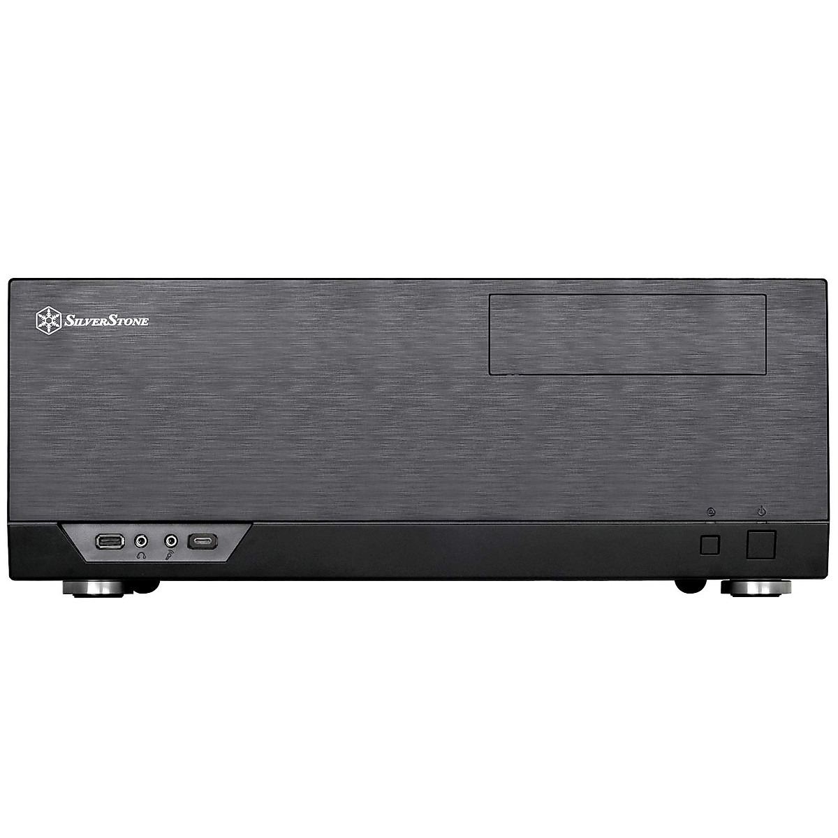 SilverStone Technology Home Theater Computer Case (HTPC) with Faux Aluminum Design for ATX/Micro-ATX Motherboards and New USB Type C Front Port, SST-GD09B-C
