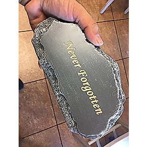 somiss Personalized Garden Stones Engraved with Any Message, larser Engraved Garden Welcome Stones, Memorial Stones, Outdoor Decorative Stones,8"X4.5"X2.5"