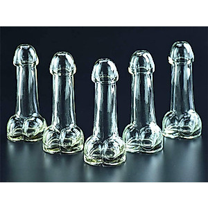 Bar Parties Glass Cocktail Cups, Funny Penis Cocktails Shot Cup Whisky Wine Sex Crystal Bottle Spirit Shot Glass for Bachelor Bachelorette Parties Gift Bottle