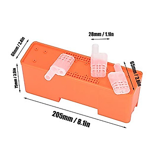 CHICIRIS Bee Cage Easy Carry Plastic Safe Transport King Cage Transport Box for Bee Farm