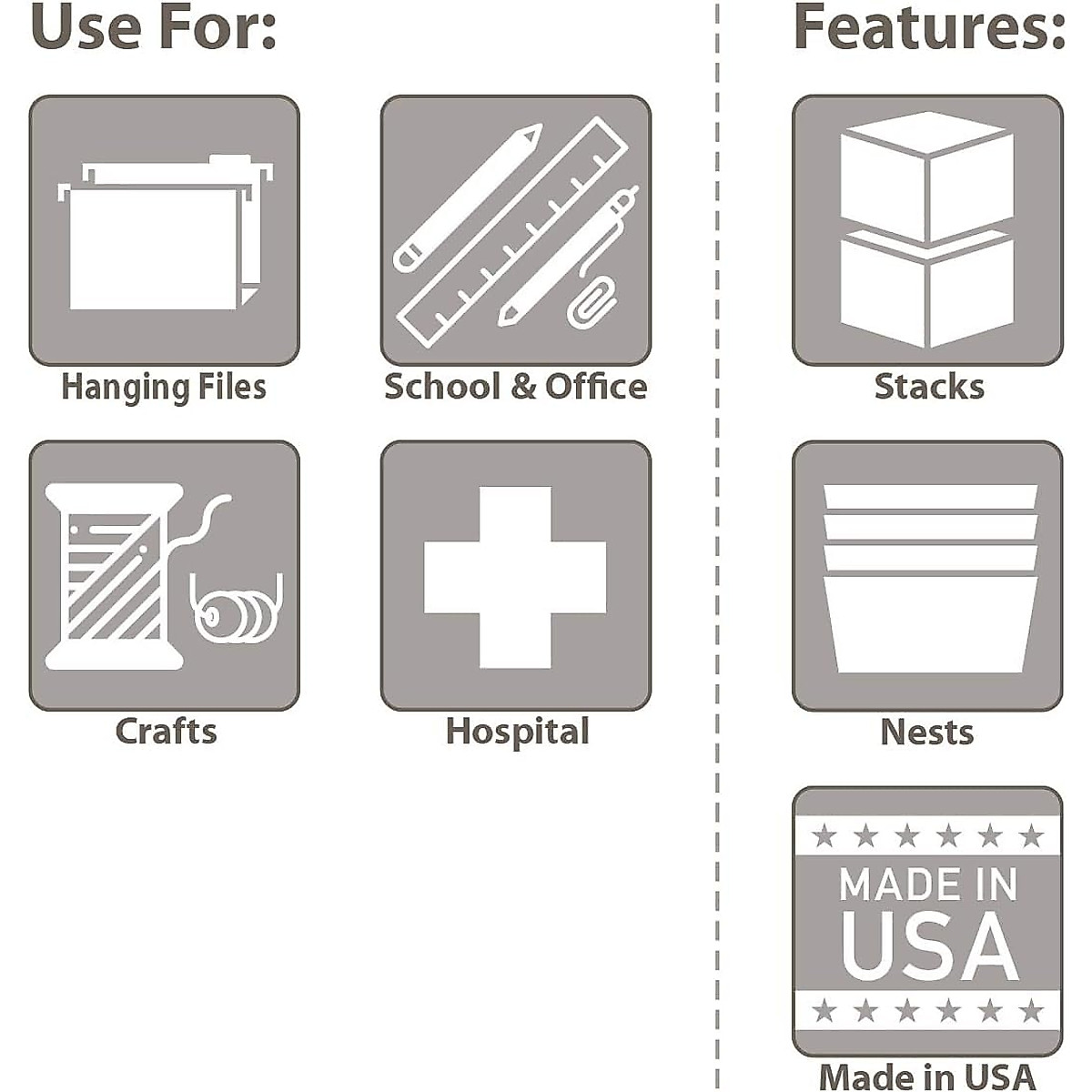 Akro-Mils 12 Gallon KeepBox File Box Plastic Stackable Storage Container with Hinged Attached Lid and Rails for Hanging File Folders, 21-Inch L x 15-Inch W x 12-Inch H, Clear/Blue