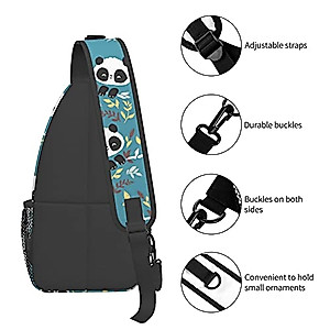 OPZAEUV Cute Panda Shoulder Multipurpose Crossbody Bag, Outdoor Casual Chest Messenger Backpack Bag For Men And Women