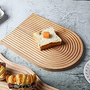 DOKOT Decorative Wood Charcuterie Board, Unique Serving Tray, Wooden Serving Board for Home, Kitchen Decor
