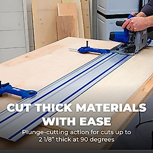 Kreg ACS-SAW Adaptive Cutting System Plunge Saw - Plunge Circular Saw - Cuts Solid Wood & Plywood - Adjustable Track Saw - Carpentry Tools & Accessories