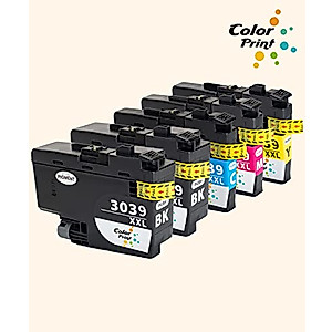 5-Pack ColorPrint Compatible LC3039 Ink Cartridge Replacement for Brother LC3039XXL LC-3039 XXL LC3037 LC-3037 Work with MFC-J5945DW MFC-J5845DW MFC-J6545DWXL MFC-J6945DW Printer (2 BK, 1C, 1M, 1Y)