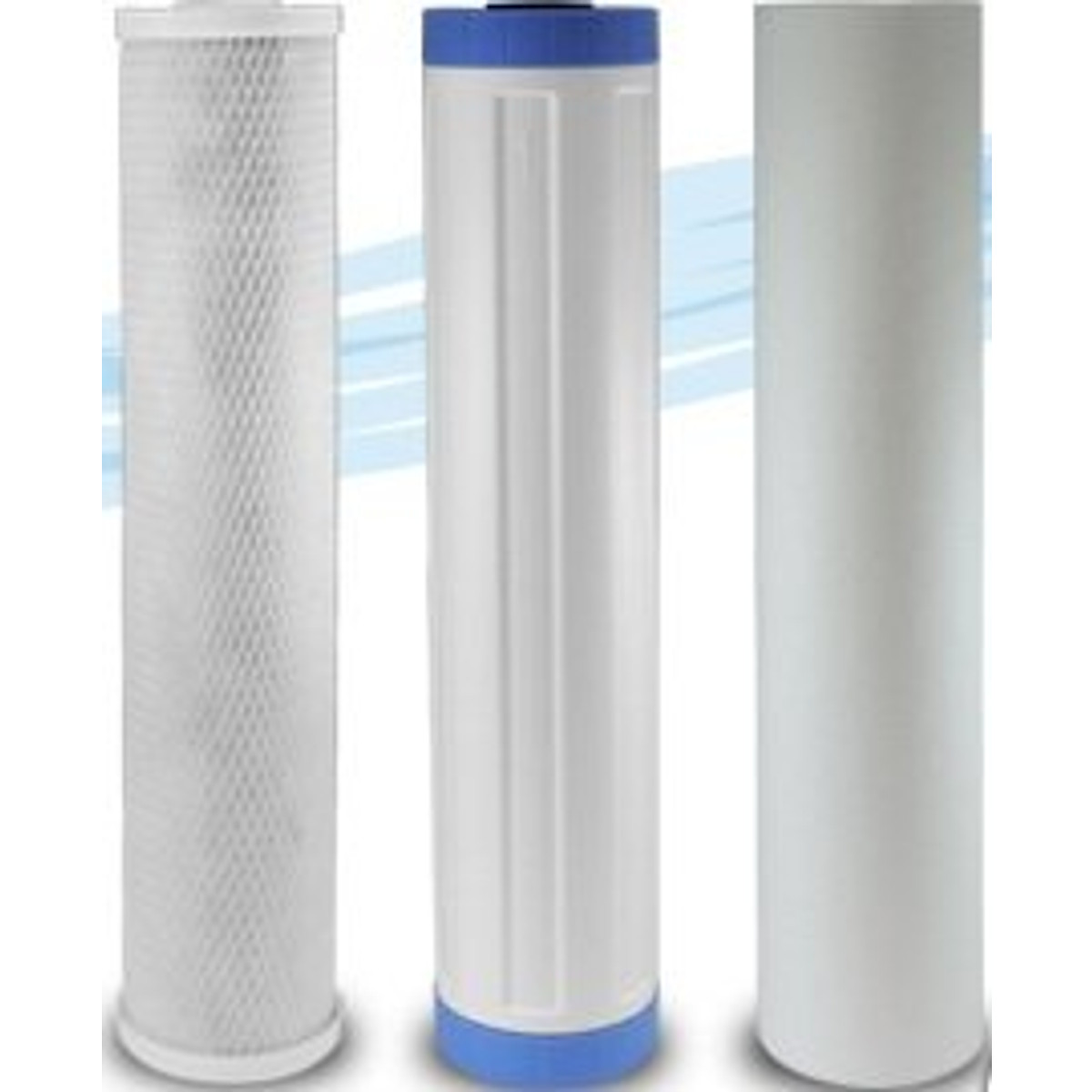 Full Flow Water Filters - Sediment/GAC/Carbon (Pack of 3) | 4.5" x 20"