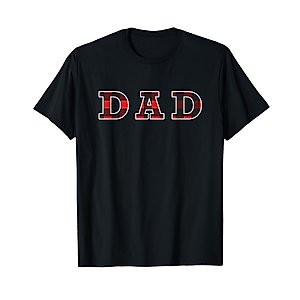 Buffalo Plaid Dad Cute Lumberjack Family Birthday Gift T-Shirt
