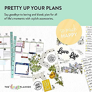 me & my BIG ideas Accessory Book Bundle - The Happy Planner Scrapbooking Supplies - Glam Girl Theme - 4 Sticky Note Pads & 1 ListPad - Multi-Color & Gold Foil Stickers - 20 Sheets, 636 Stickers Total