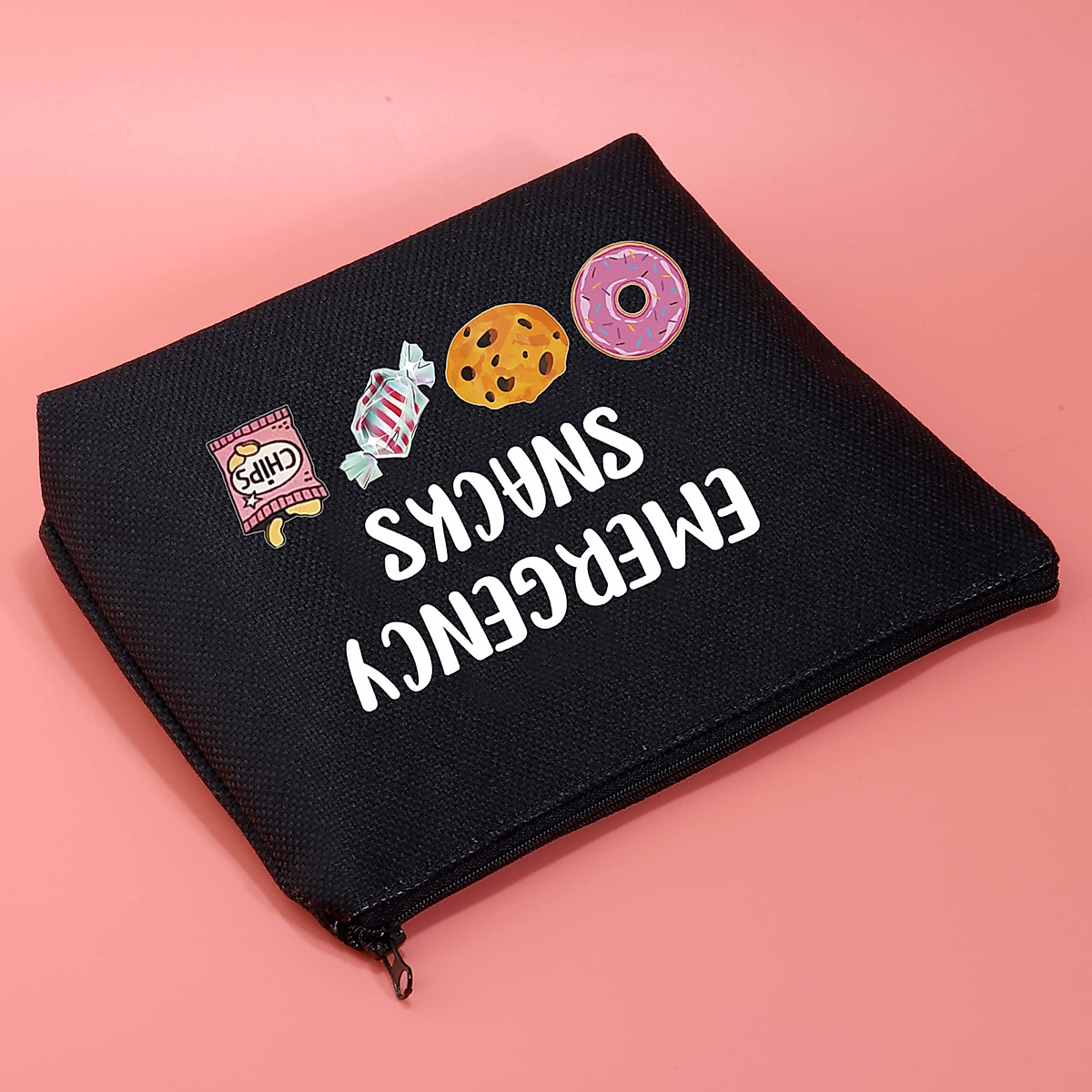 JXGZSO Emergency Snacks Food Storage Bag Foodie Reusable Zipper Pouch Food Safe Bag Snack Lover Gift