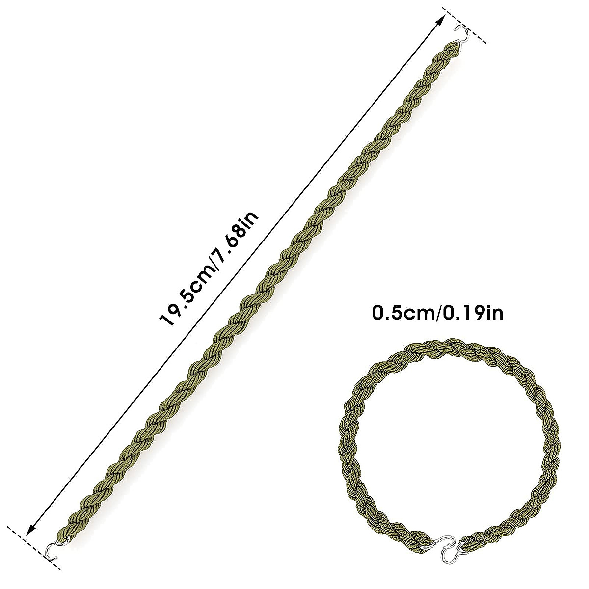 Molain 12 Pieces Military Elastic Boot Straps Shoelace Boot Blousers Military Leg Straps Blousing Garters with Metal Hooks