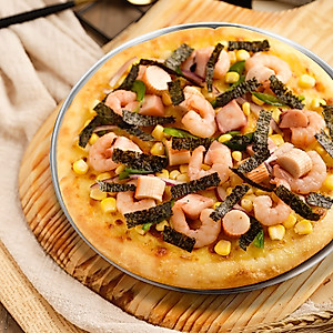 Deedro Pizza Baking Pan Pizza Sheet, 10 inch Stainless Steel Pizza Tray Round Pizza Oven Pan for Home Restaurant Pizzeria, Nontoxic & Heavy Duty, Easy Clean & Dishwasher Safe, Set of 4