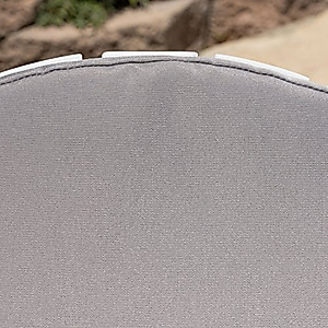 Christopher Knight Home Amenda Outdoor Acacia Wood Folding Adirondack Chairs with Cushions (Set of 4), Gray, White + Grey