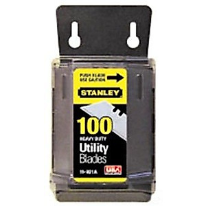 2 Pack of Stanley 11-921A 1992 Heavy Duty Utility Blades w/Dispenser 100 blades per Package