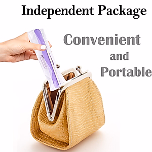 50 Set Disposable Manicure Kit, Including 50pcs Mini Nail Buffer, 50pcs Nail File, 50pcs Wood Stick, 50pcs OPP Bag, Press on Nail Tool Kit for Salon Home (Purple)