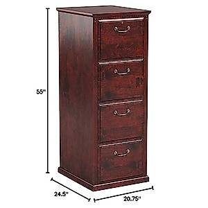 Martin Furniture 4 Drawer File Cabinet, Vertical