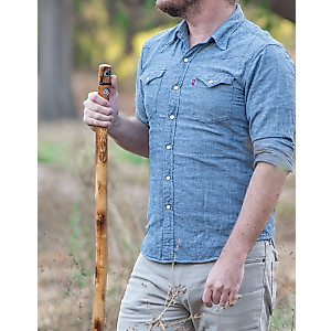 SE Natural Wood Walking Stick - ‎WS62 (55-Foam Grip)