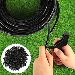 281 Pieces Irrigation Fittings Kit,Drip Irrigation Barbed Connectors for 1/4 Inch Garden Water Hose Connectors,100 Straight Barbs+40 Tees+60 Elbows+ 50 End Plug+ 30 4-Way Coupling+1Punch Tool