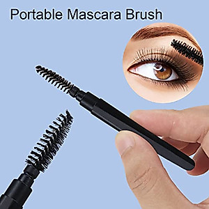 Mini Portable Eye Makeup Brushes,6pcs Eyeshadow Brush Silicone Lip Brush, Eyebrow Brush, Eyeliner Brush, Eyelash brush, Blending Brushes Set