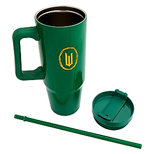 WICKED 900ml Insulated Tumbler with Straw and Lid | Official Merchandise by Polar Gear Movie Themed Travel Tumbler Cup | Double Wall Stainless Steel Tumbler Insulated Cup, Green
