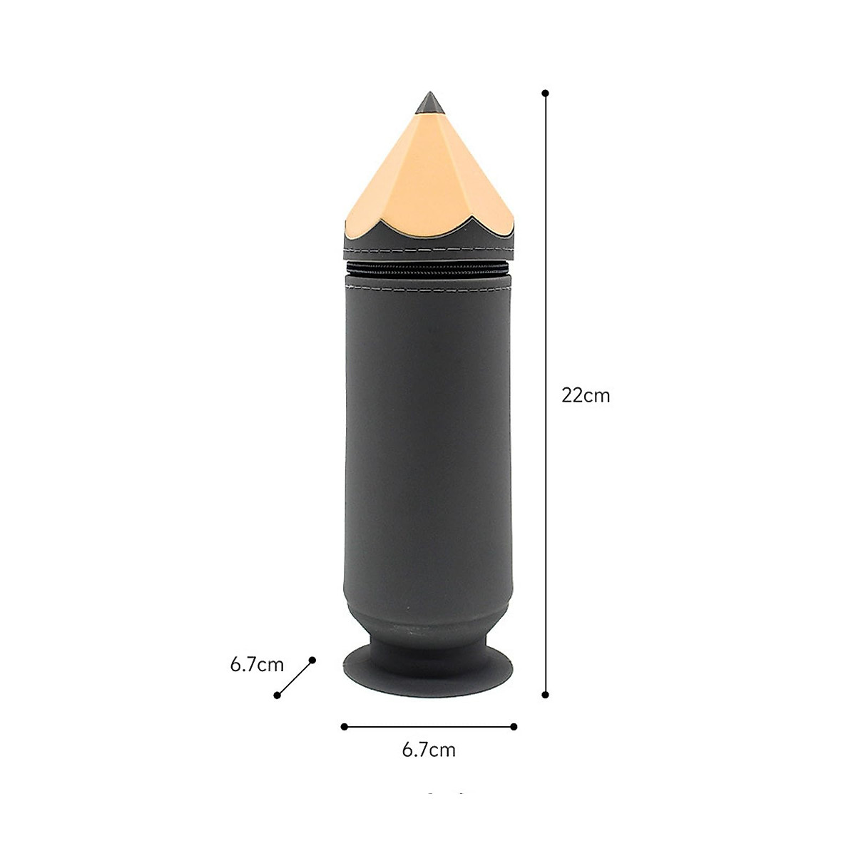 Pencil Case Silicone Pencil Box Pen Bag Holder for Desk, Stand Up Pen Case pencil Box Students Silicone Storage Bag(Environmentally friendly silicone) (grey)