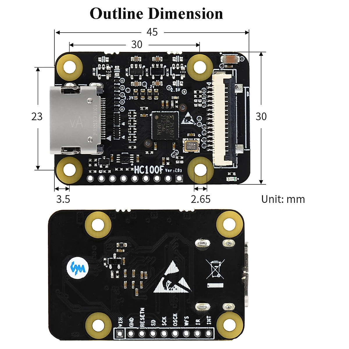 HDMI to CSI Camera Adapter, Support from HDMI Input up to 1080p 30fps, Compatible with Raspberry Pi 4 Model B/3B+/3B/2B/3A+/Pi Zero/Zero W/WH/Pi Zero 2W, Raspberry Pi CSI Cameras