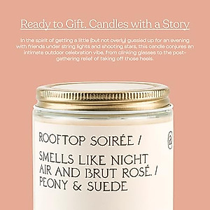 Anecdote Candles 'Rooftop Soiree' Coconut Soy Wax Candle Jar | Premium Hand Poured & Long Burning | Peony & Suede Scent | Phthalate-Free | for Home, Office, Gift - 7.8 Oz