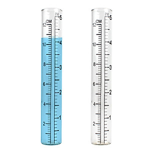 TBWHL 2pcs 5" Capacity Rain Gauge Glass Replacement Tube for Yard Garden Outdoor Home