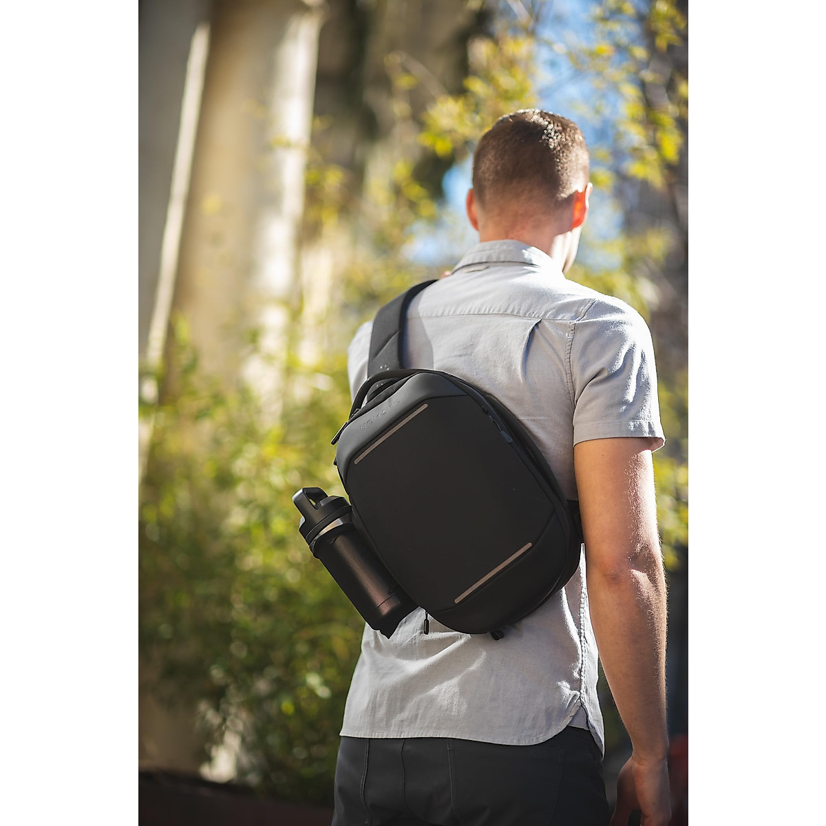 NOMATIC Navigator Premium Sling 6L (Black) | Crossbody Anti-Theft Sling Bag | Tech Organization, Water Resistant & Cord Passthrough- Minimalist Carry Bag