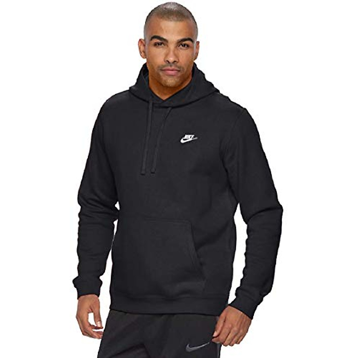 Men's Nike Club Fleece Pullover Hoodie (BLACK, XL)