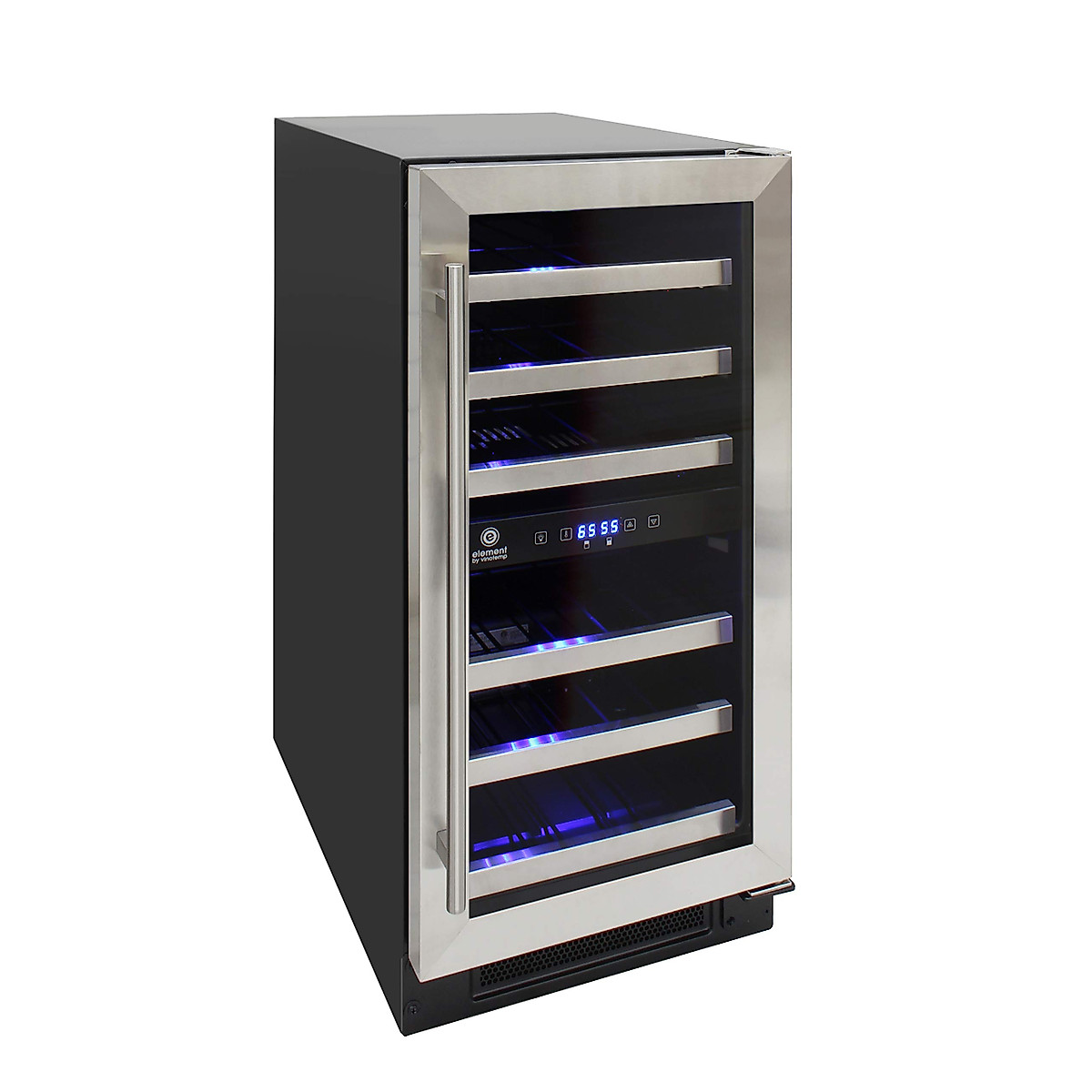 Vinotemp 28-Bottle Dual-Zone Wine Cooler (Stainless)
