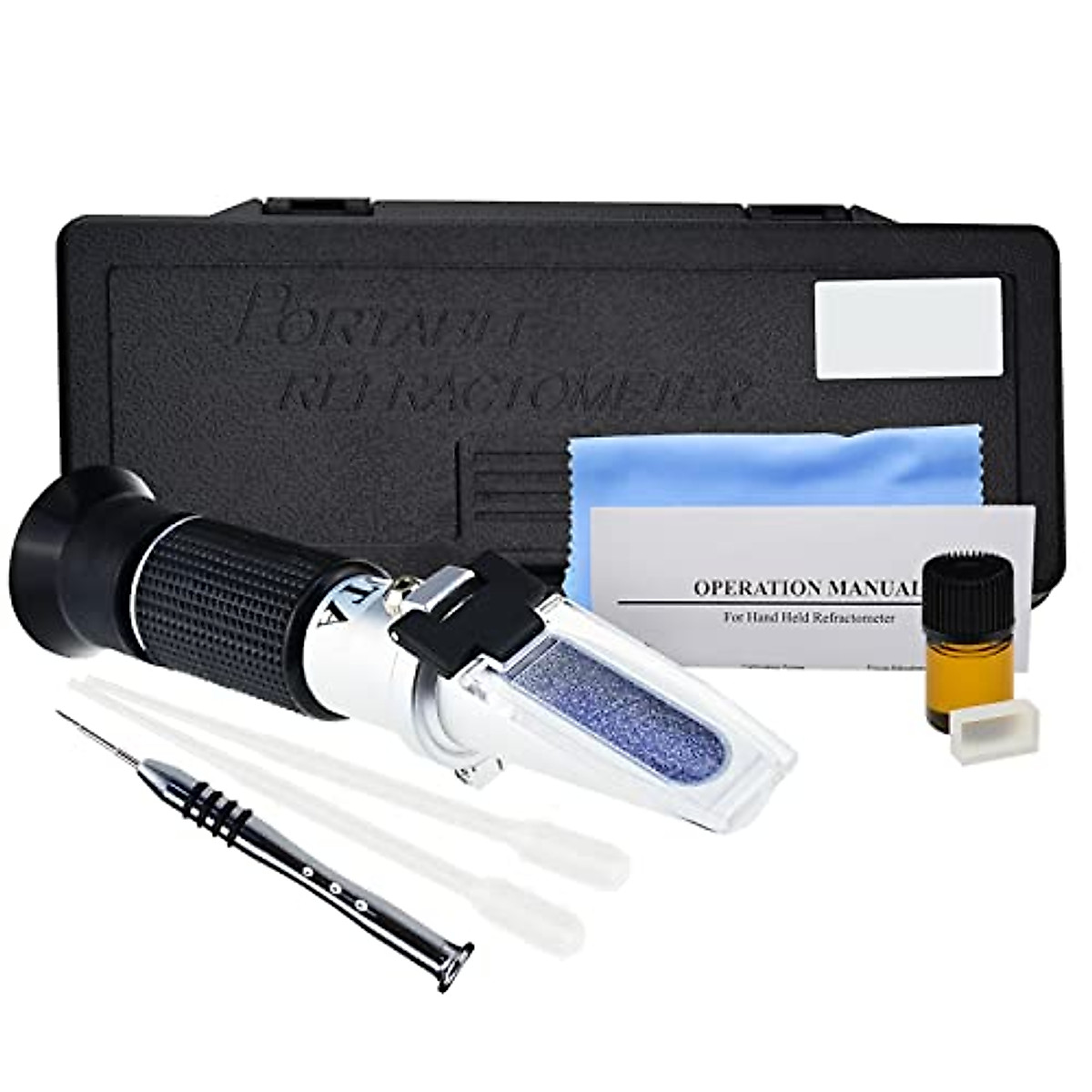 DANOPLUS Honey Moisture 58~90% Brix Refractometer with ATC, Handheld High Measuring Range Sugar Content, Honey, Jelly, Jam and Syrup
