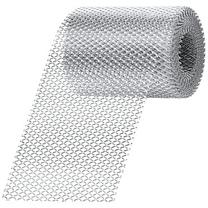 Gutter Guard Mesh 5 Inch x 20 Feet Aluminum Gutter Guard from Leaves Gutter Covers Screen Leaf Gutter Guard Protection for DIY Cutting Leaf Rain Gutter Guards, Silver