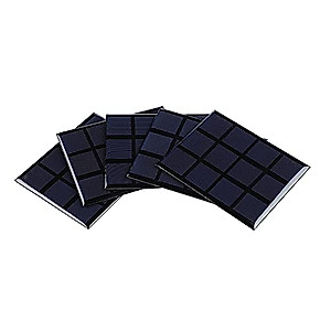 SUNYIMA 5Pcs Polycrystalline Mini Solar Panels Solar Cells Solar System Kit 3V 400mA 110mm x 92mm/4.33"x 3.62" for DIY Electric Toy Materials Photovoltaic Cells Solar DIY System Kits