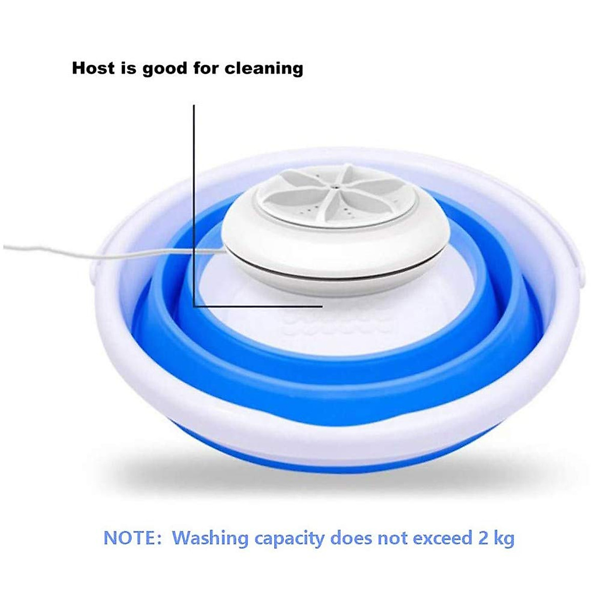 Folding Barrel Washing Machine/Ultrasonic Turbine/Mini Small Portable/Dormitory/Socks Underwear Cleaning Artifact