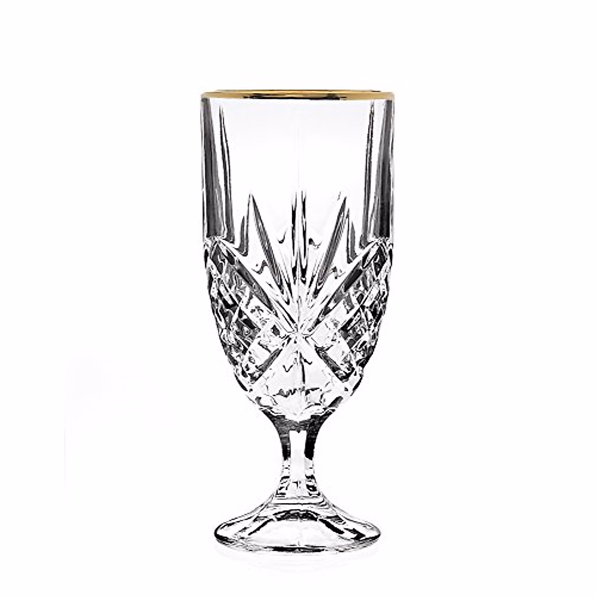 Godinger Iced Beverage Glasses, Gold Banded - Dublin Crystal, Set of 4