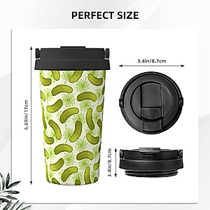WANGXUEE Sushi Dill Pickles Print 500ml Stainless Steel Travel Tumbler Double Wall Vacuum Insulated Coffee Mug