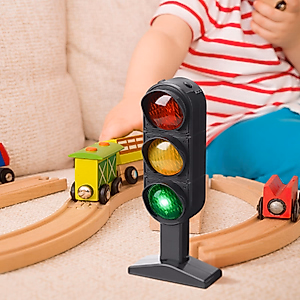 TOYANDONA Traffic Light Signs Toy Multicoloured Simulation Road Light Safety Traffic Maker Crosswalk Signal Model Toy for Kids Birthday Education Gifts