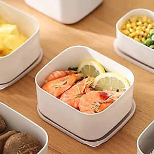 Kichvoe Cheese Keeper 5*2.5*2.5Inch White Rectangular Food Storage Container with Flip Top Lid, 700ML, , Phthalate Free, , Airtight, Refrigerator Storage, Hand Wash Only